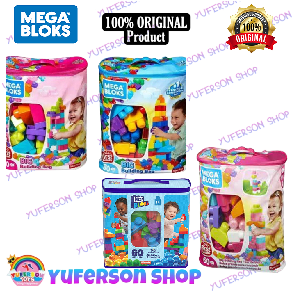 Jual Fisher Price MEGA BLOKS Big Building Bag Building Block Pink ... Jual Fisher Price MEGA BLOKS Big Building Bag Building Block Pink ...