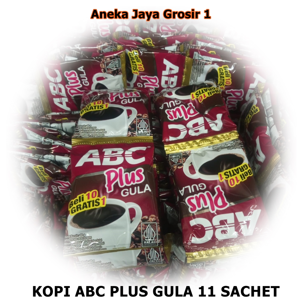 Jual Kopi ABC Plus Gula 10 sachet satu renceng bubuk kopi abc plus gula ...