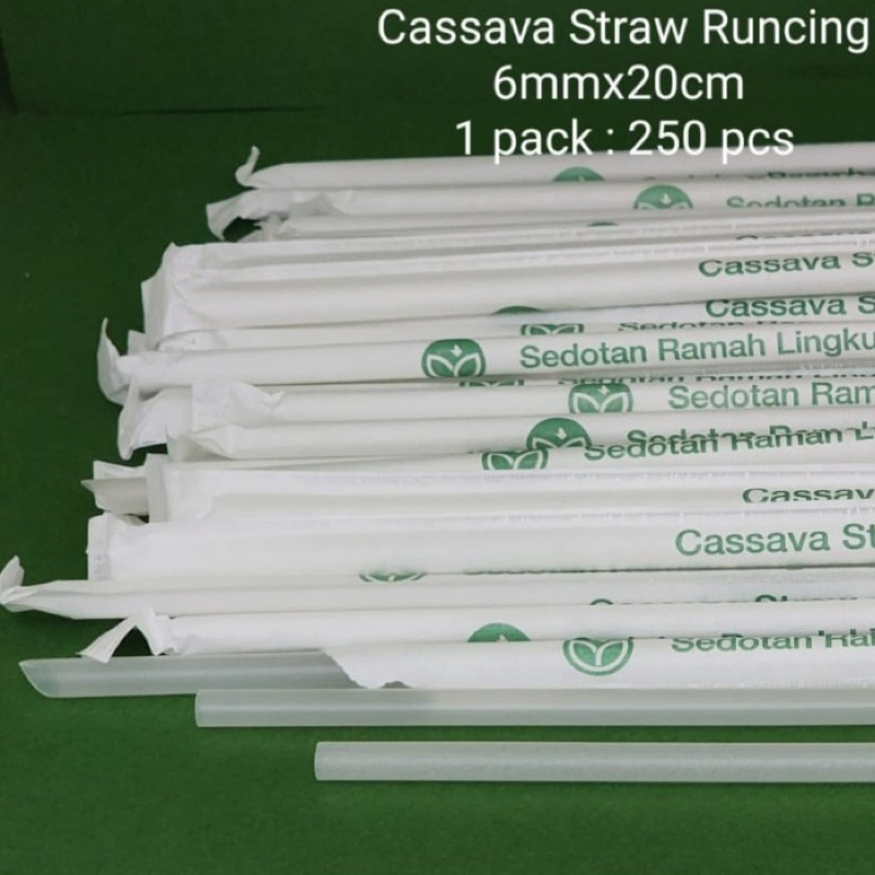 Jual Cassava Straw 6x20cm - Sedotan Cassava Runcing 6mm x 20cm ...