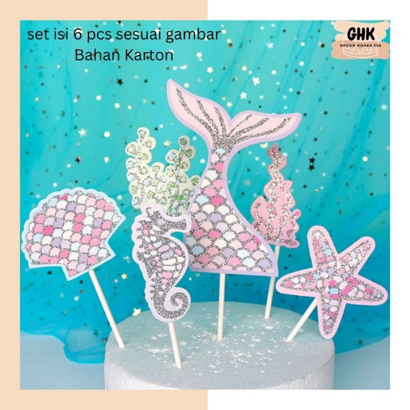 Jual Cake Topper Aneka Mermaid Figure Putri Duyung Hiasan Kue Tema Ocean Laut | Shopee Indonesia