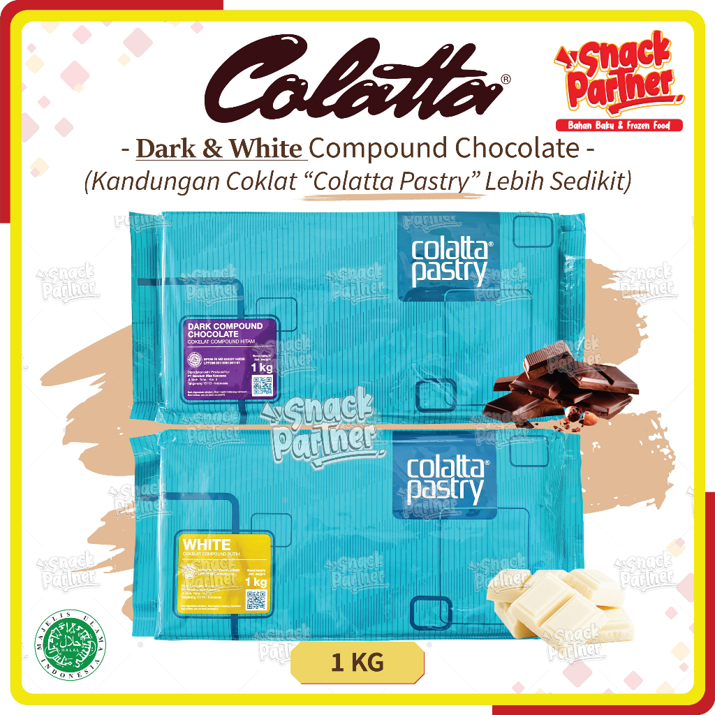 Jual COLATTA PASTRY Compound 1 KG - Chocolate Choco White Putih Milk ...