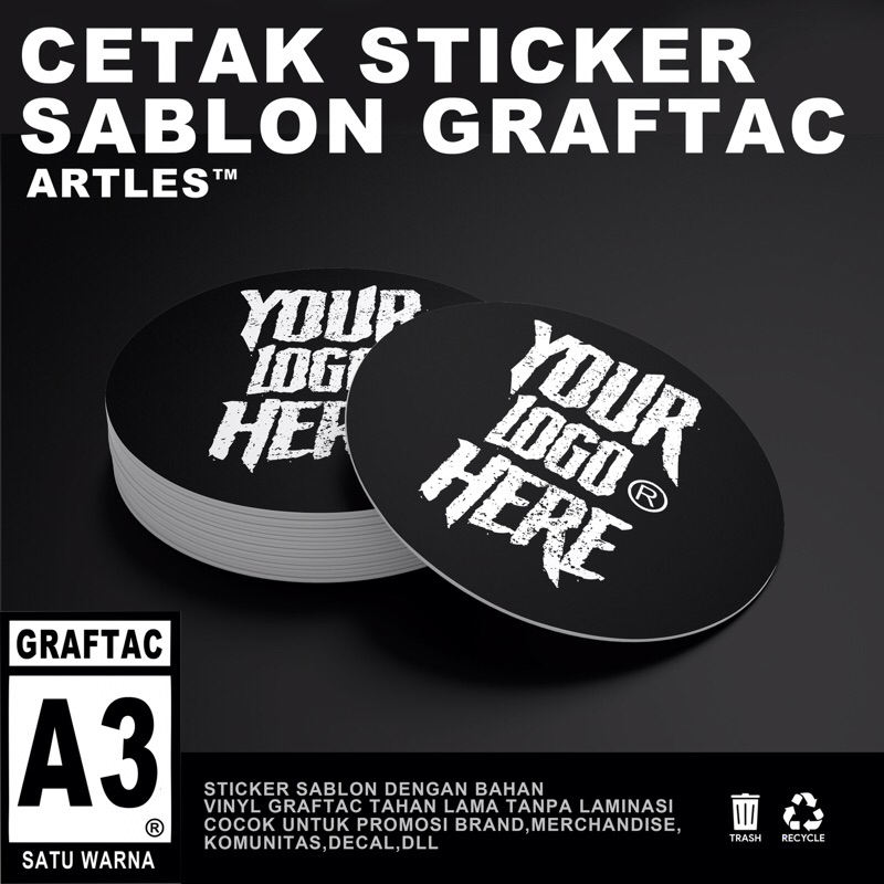 Jual Cetak Sticker Vinyl Graftac Sablon | Shopee Indonesia