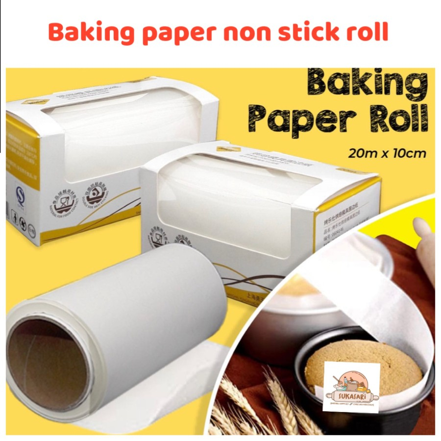 Jual Baking paper Roll 10cm x 20 meter parchment paper gulungan ...