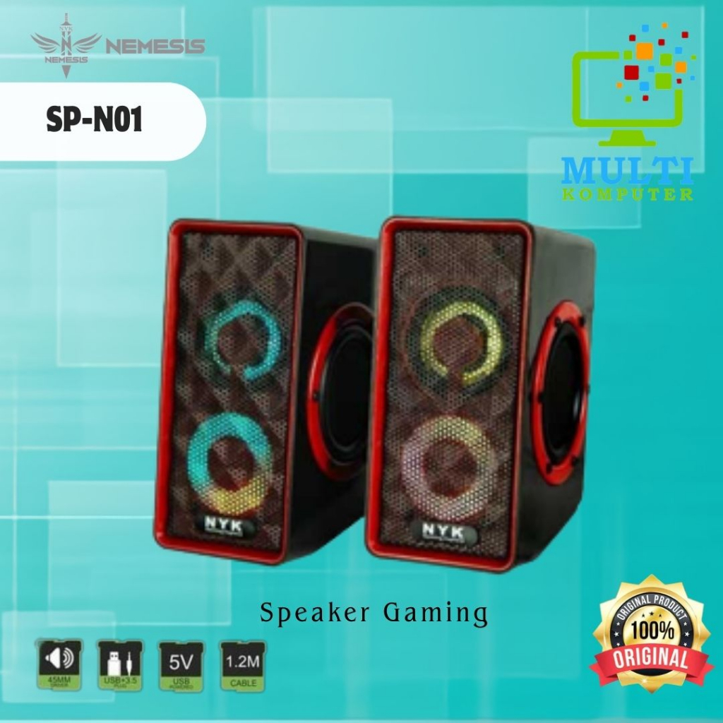 Jual speaker gaming PC dan Laptop NYK SP-N02 speaker NYK super bass | Shopee Indonesia