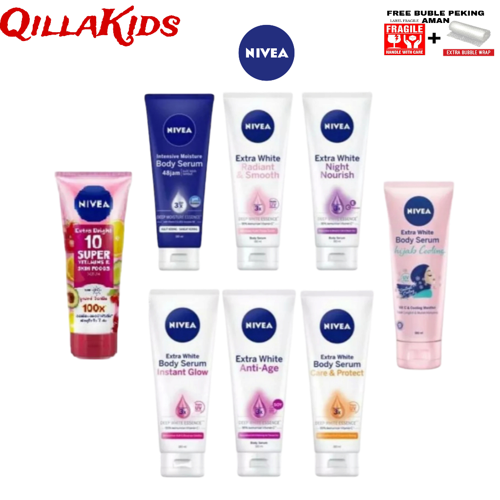 Jual Nivea Body Serum Extra White 180ml Shopee Indonesia