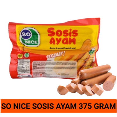 Jual So Nice Sosis Ayam 375gr (So Nice Chicken Sausage 375gr) | Shopee ...