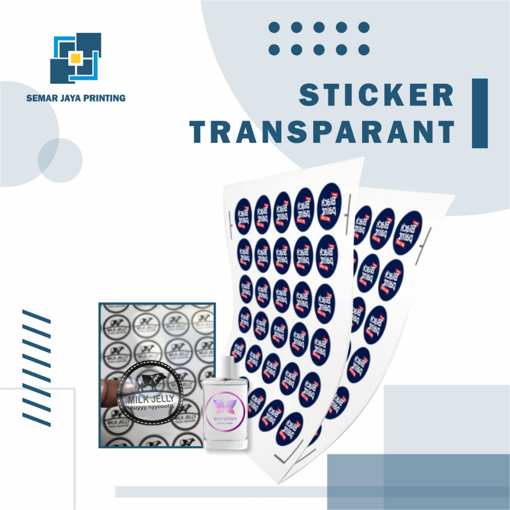 Jual Sticker Vinyl Transparant Bening Bisa Custom | Shopee Indonesia