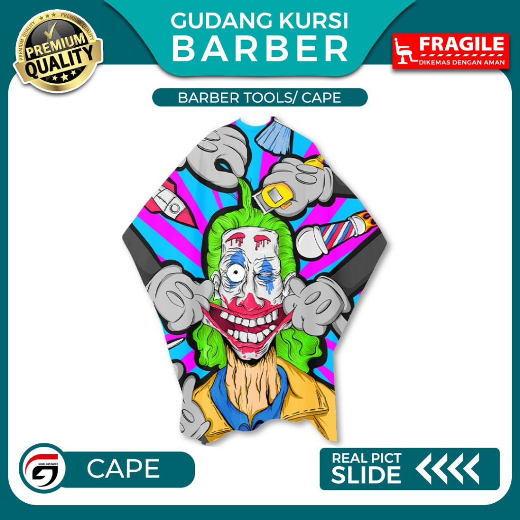 Jual Cape Digital Art Kain Kip Cukur dan Pangkas Rambut Barber | Shopee ...