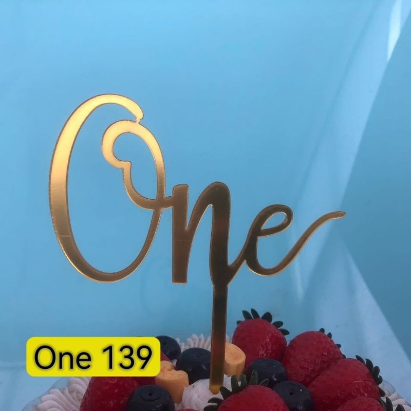 Jual Cake Topper baby, cake topper one, hiasan kue tulisan one | Shopee ...