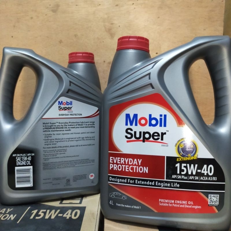 Jual Oli Mesin Mobil Super 1000 15w-40 api SN plus Original 4L | Shopee ...