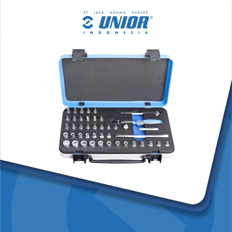 Jual UNIOR Socket set 1/4" in metal box - 188B | Shopee Indonesia