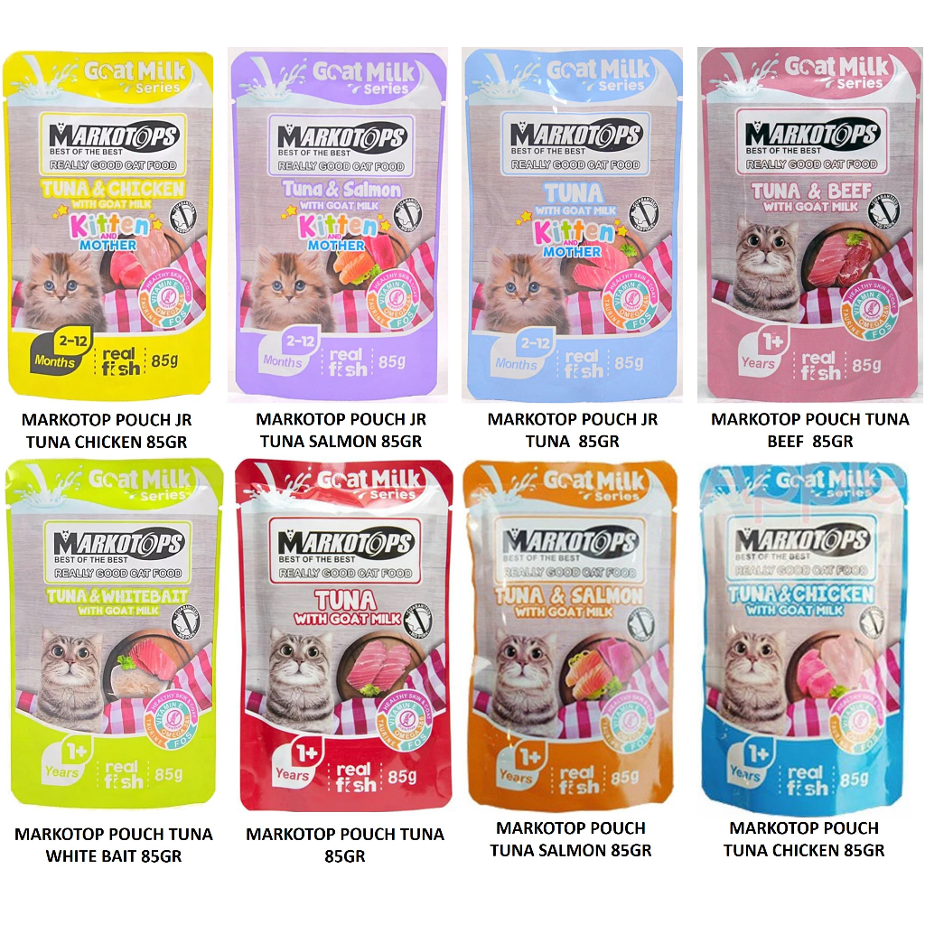 Jual MARKOTOP Pouch 85gr Makanan Basah Sachet Kucing 85gr All Varian ...