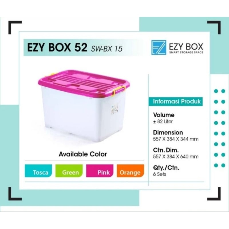 Jual EZ storage Box Kontainer Container 52 Liter 45 Liter 30 Liter ...