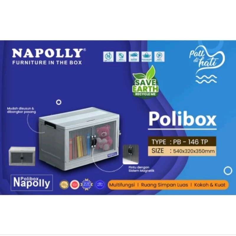 Jual Lemari Rak Serbaguna Plastik Susun Polibox 146 246 Napolly Napoly ...