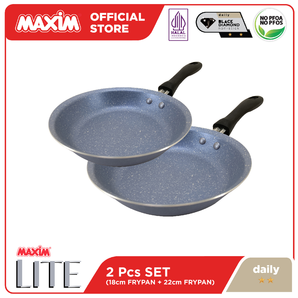 Jual Maxim Lite 2pcs Set Wajan Teflon Anti Lengket 18cm & 22cm | Shopee ...