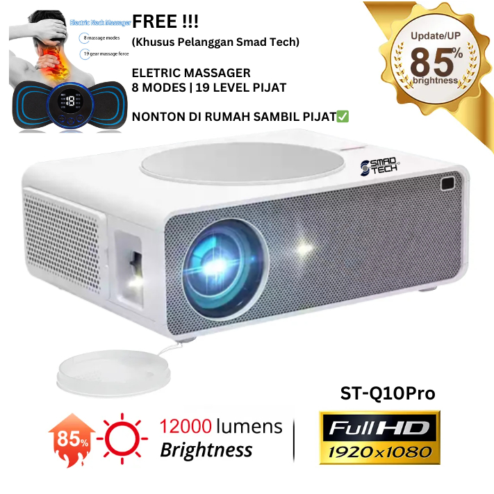 Jual ST-Q10Pro Proyektor Android Smart Projector 1080P 12000 Lumens ...