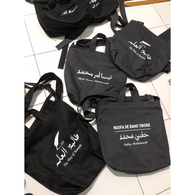 Jual Request Text | Custom Tulisan Kayra Bag | Totebag Kajian | Totebag ...