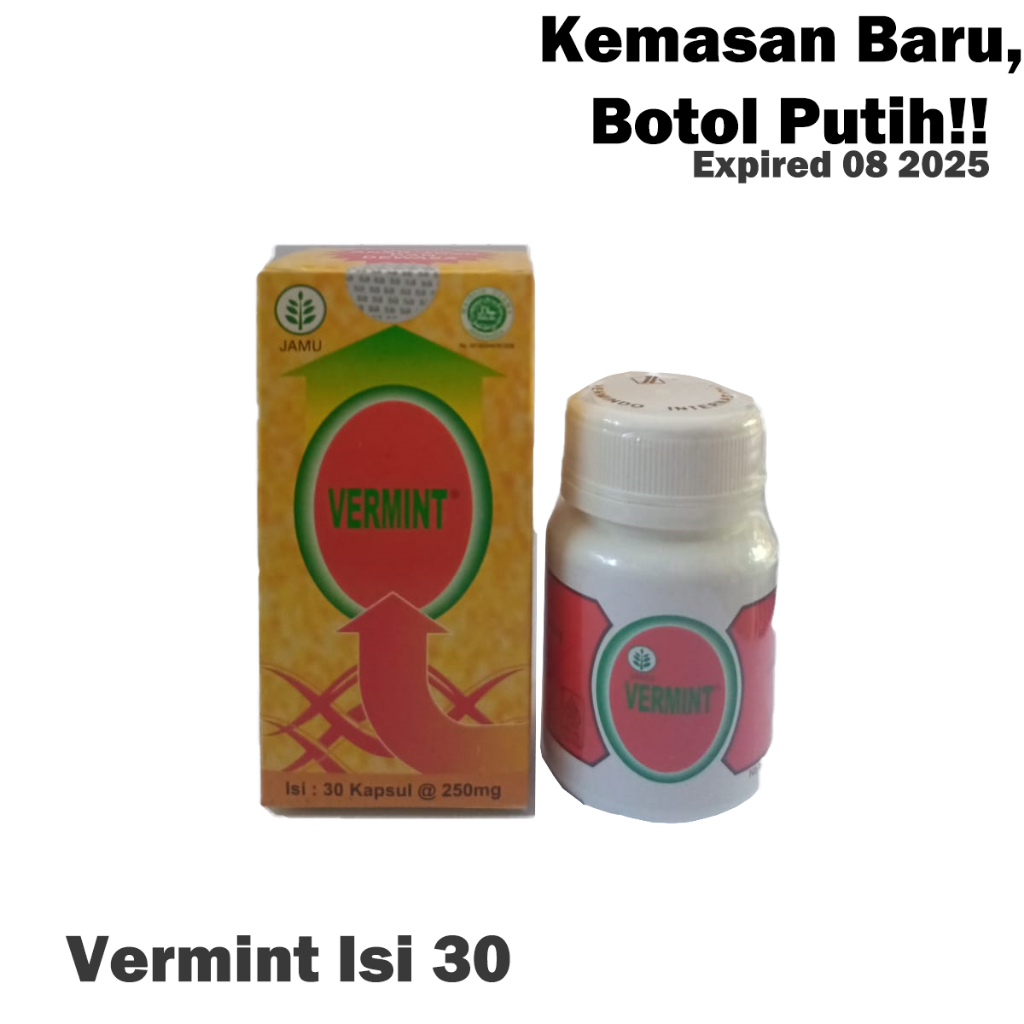 Jual Vermint isi 30 kapsul Solusi Turunkan Demam TInggi dan Tipes ...