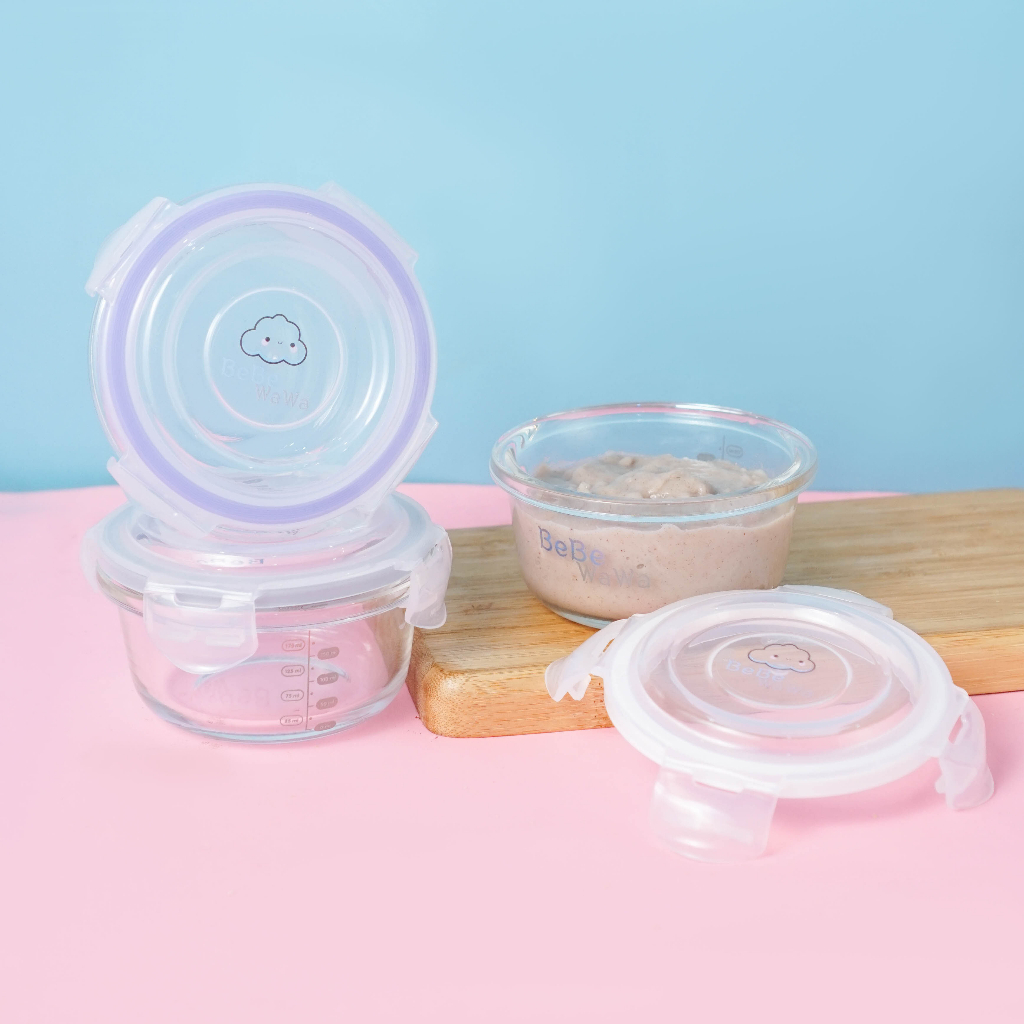 Jual Bebewawa BW003-2 1pcs 240ml - Glass Food Container - Kotak Kaca ...