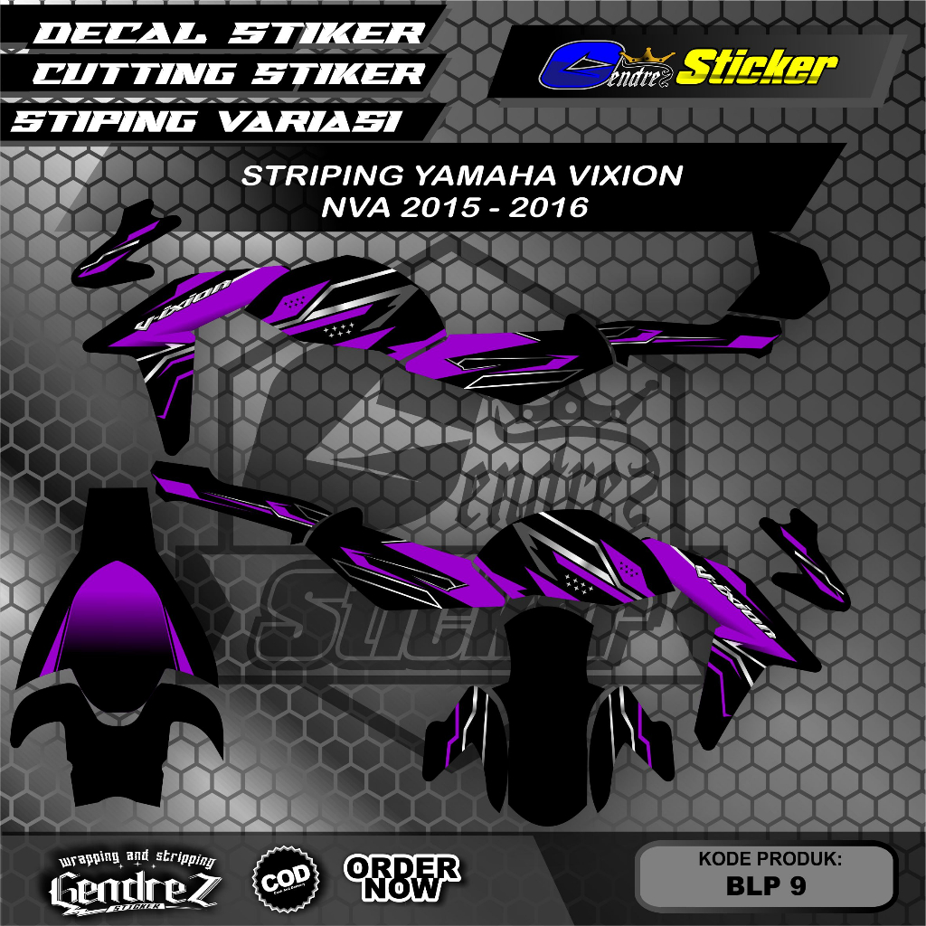 Jual stiker striping vixion nva full body | Shopee Indonesia