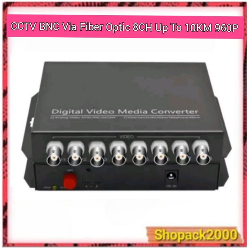 Jual Extender Video CCTV BNC 8 Chanel Via With fiber Optic FO Up to 10 ...