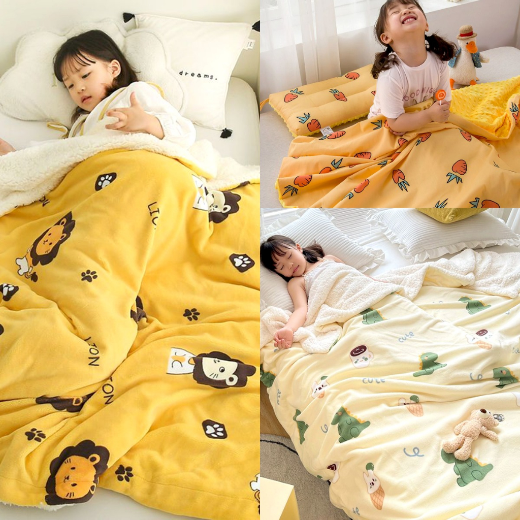 Jual Selimut Bulu Domba Motif Aesthetic Ukuran 180x200 Bahan Tebal ...