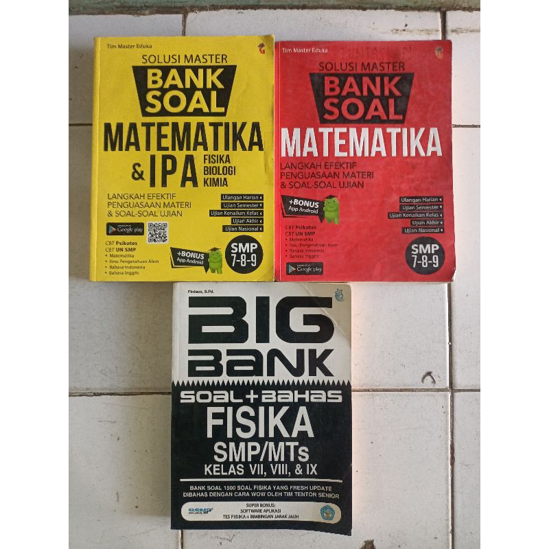 Jual BANK SOAL MATEMATIKA DAN IPA,BANK SOAL MATEMATIKA,BIG BANK SOAL ...