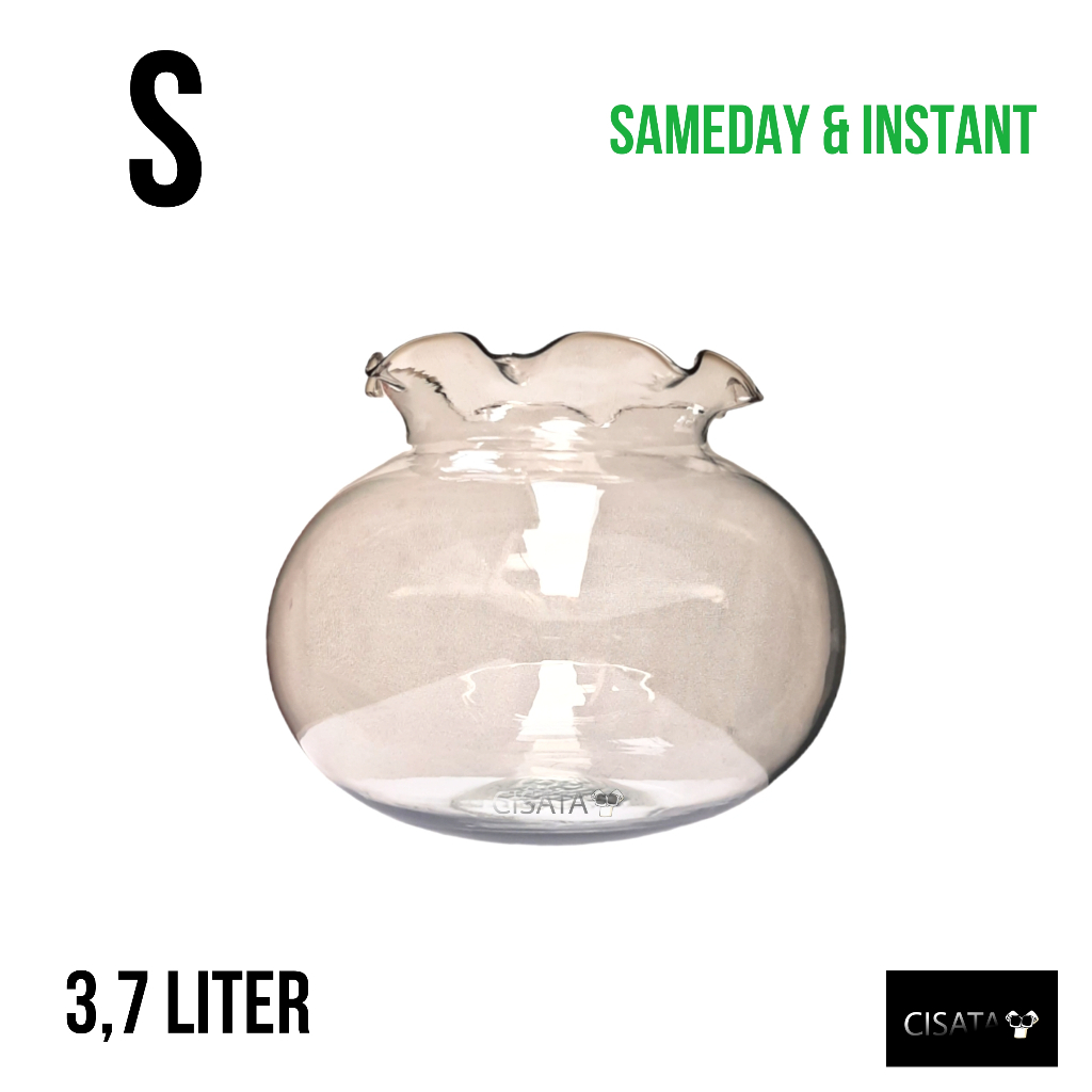 Jual AKUARIUM BULAT KACA UKURAN S 3,7 LITER IKAN HIAS / UNDIAN | Shopee ...