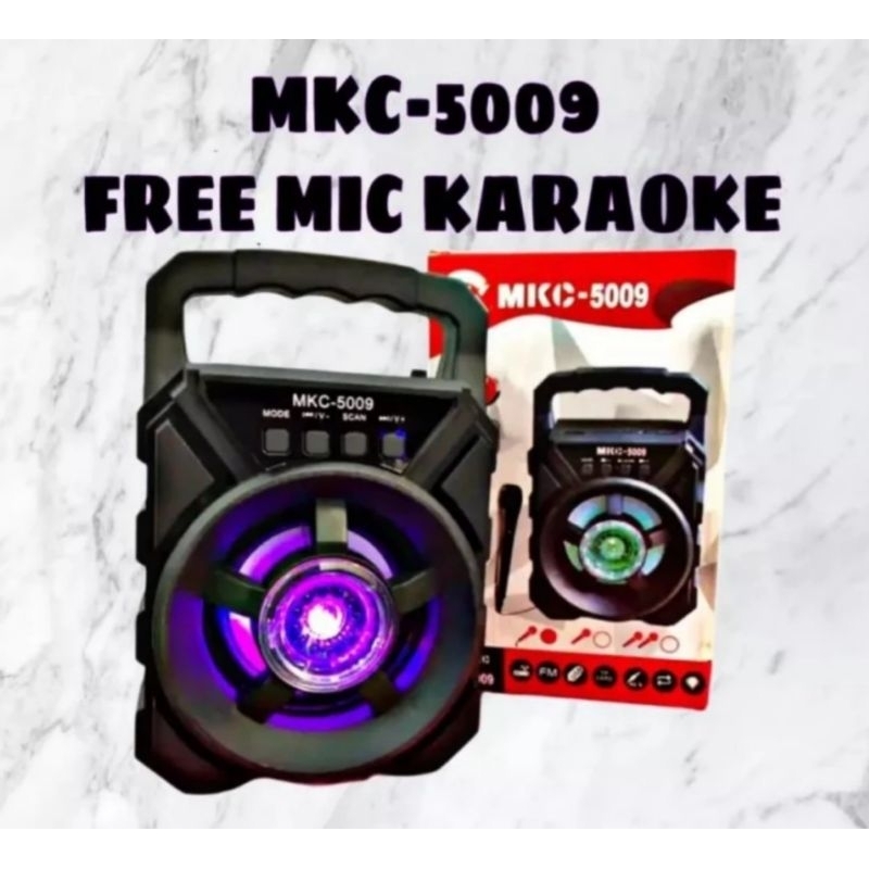 Jual Speaker MKC-5009 karaoke musik + MIC kabel | Shopee Indonesia