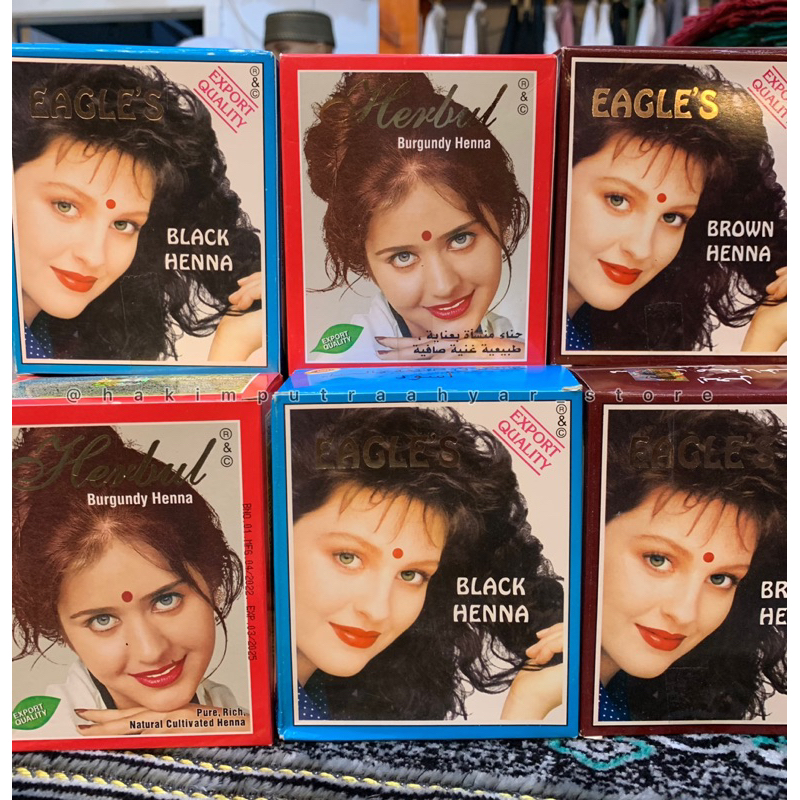 Jual EAGLE'S Henna Hair Dyes ORIGINAL BPOM ( 1 Box isi 6 Pcs ) | Shopee ...