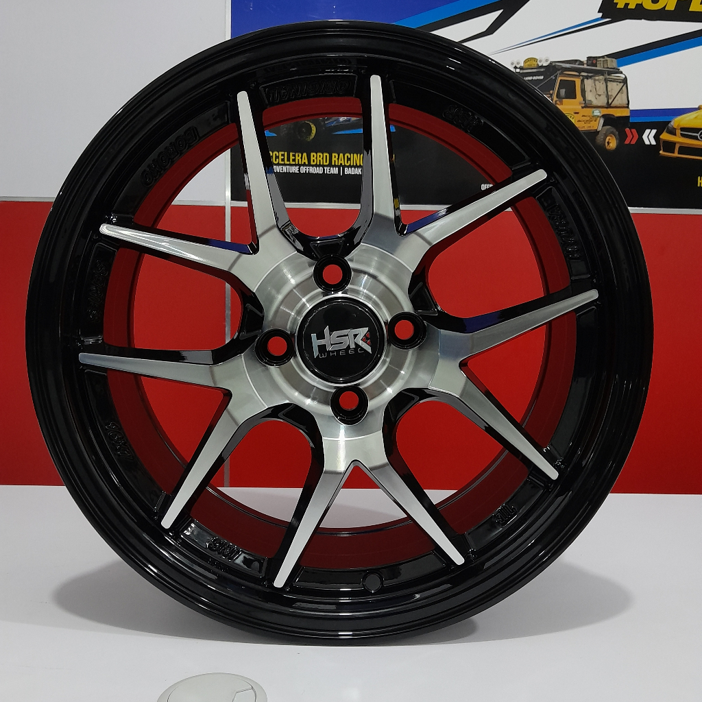 Jual velg hsr ring 16 type boroko hyura baut 4x100 lebar 7 offset 42 mobil jazz mobilio yaris ...
