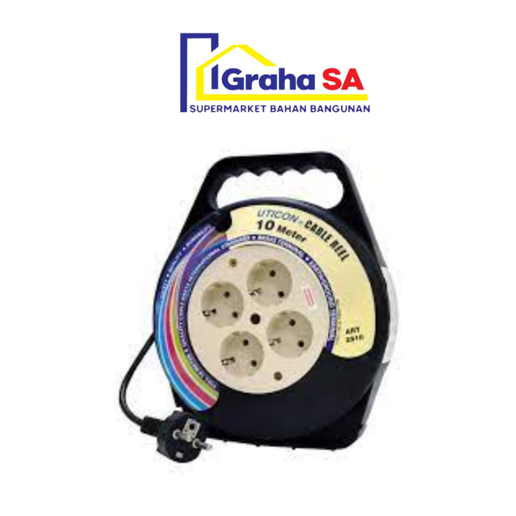 Jual UTICON KABEL ROLL 10M CR-2810 +PENGAMAN SOKET | Shopee Indonesia
