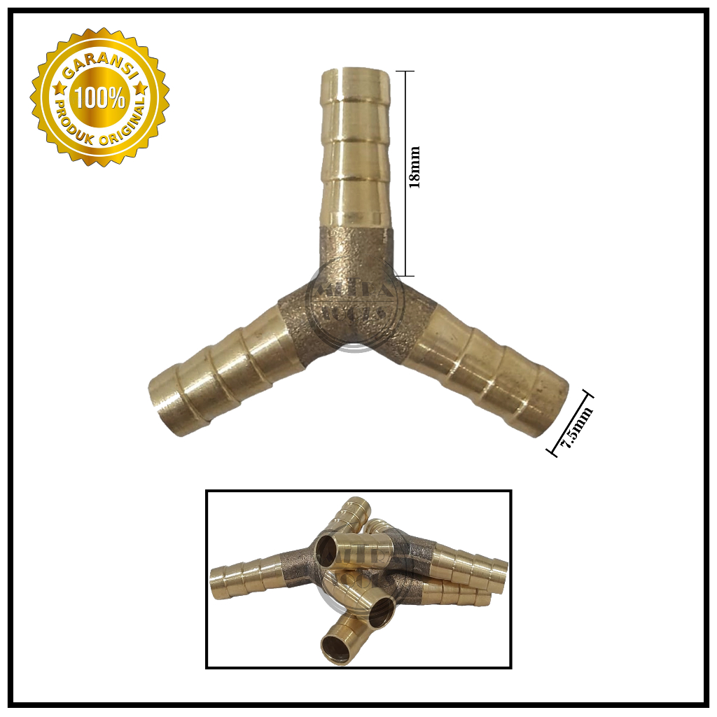 Jual Konektor Y Sambungan Selang Angin 3 Cabang Nepel Sambungan Gas ...