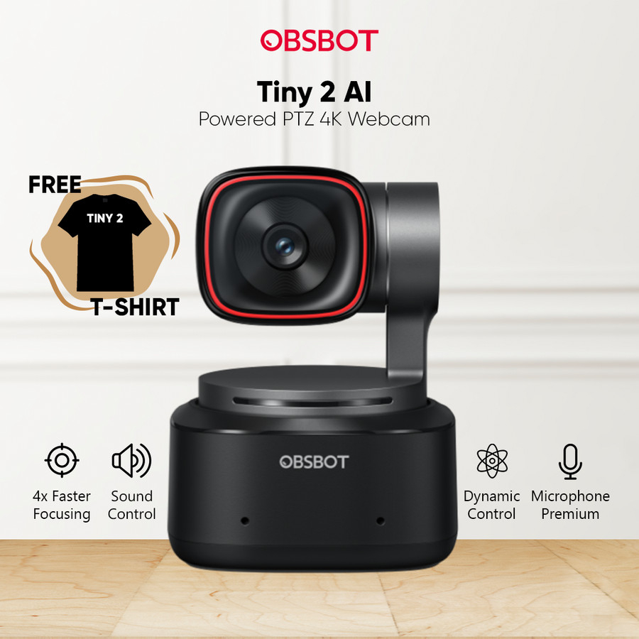 Jual OBSBOT Tiny 2 AI-Powered PTZ 4K Webcam With AI Tracking | Shopee ...
