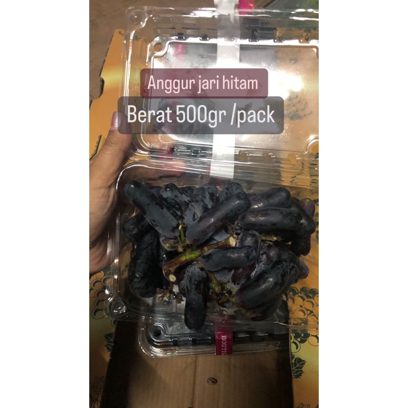 Jual Anggur Jari Hitam Berat 500gr /pack | Shopee Indonesia