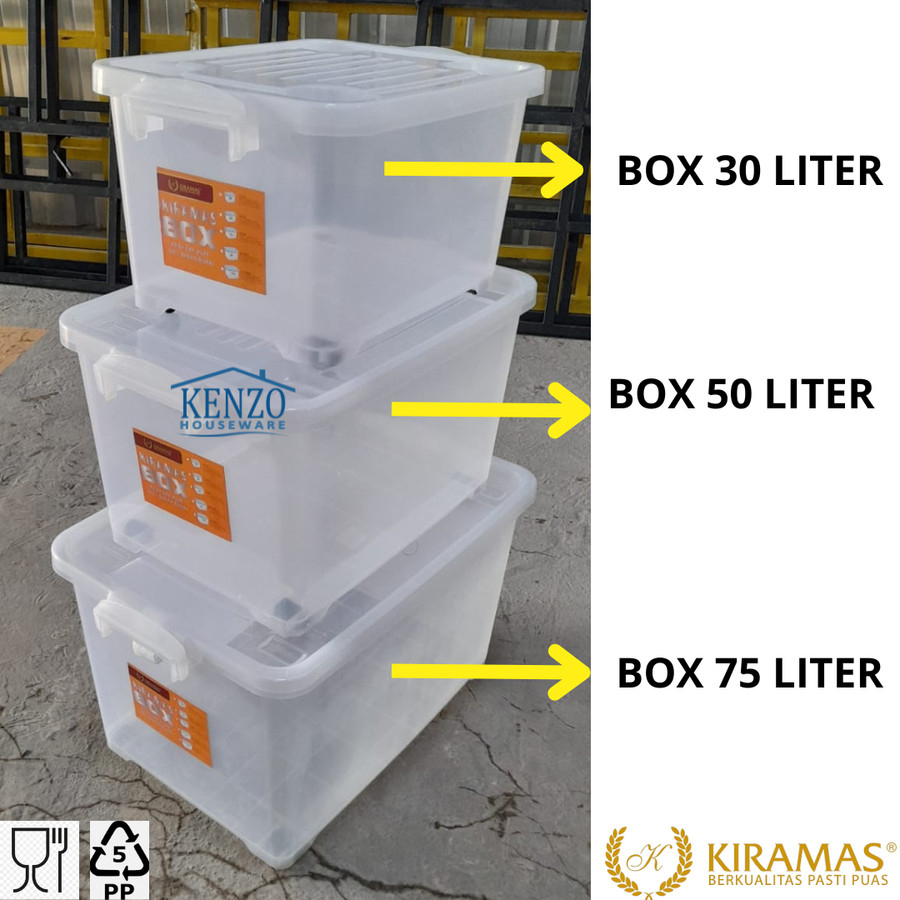 Jual (KARGO) Container Box 30 50 75 Liter KIRAMAS CB 30 50 75 Liter ...
