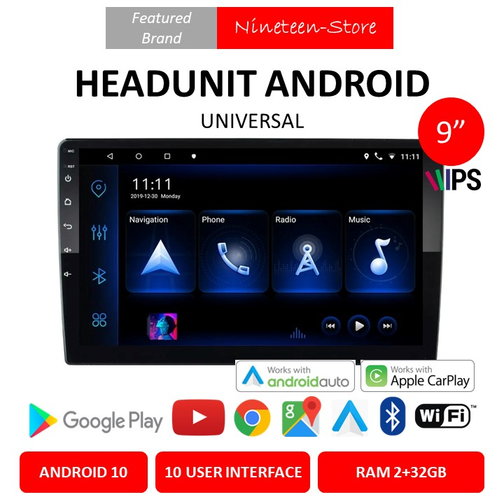 Jual Headunit Android Universal 9 Inch 2GB Double Din Head Unit Tape ...