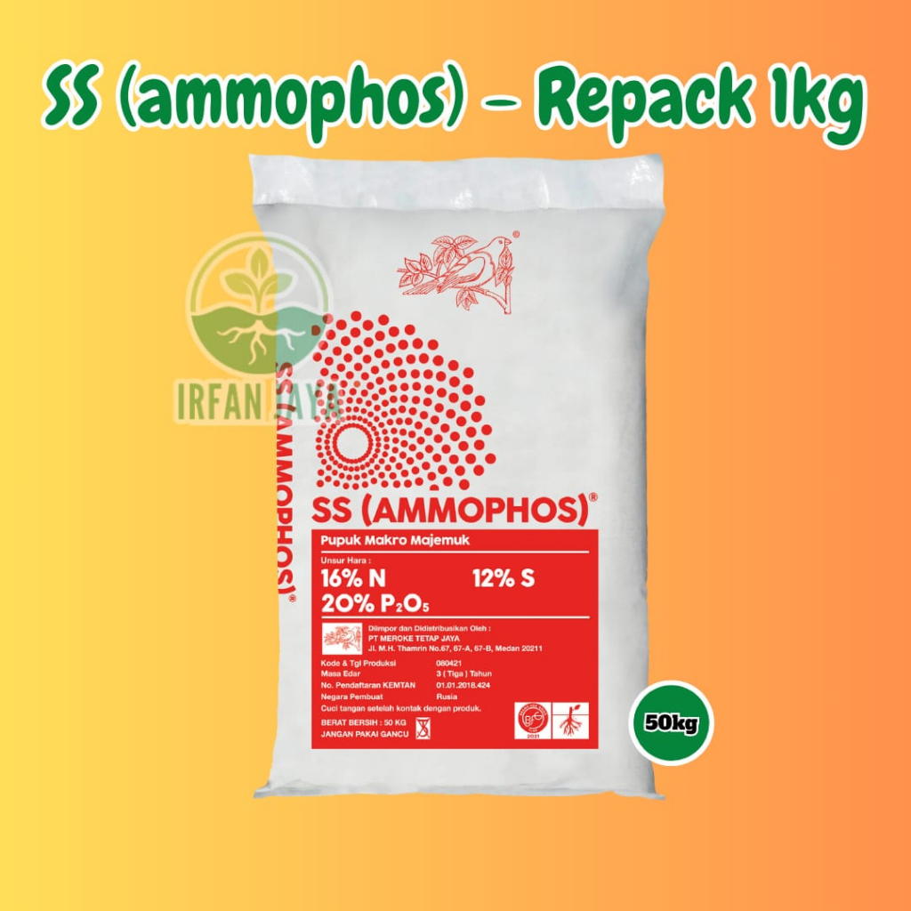 Jual PUPUK MEROKE SS AMMOPHOS 1 KG KEMASAN REPACK AMMONIUM PHOSPHAT ...