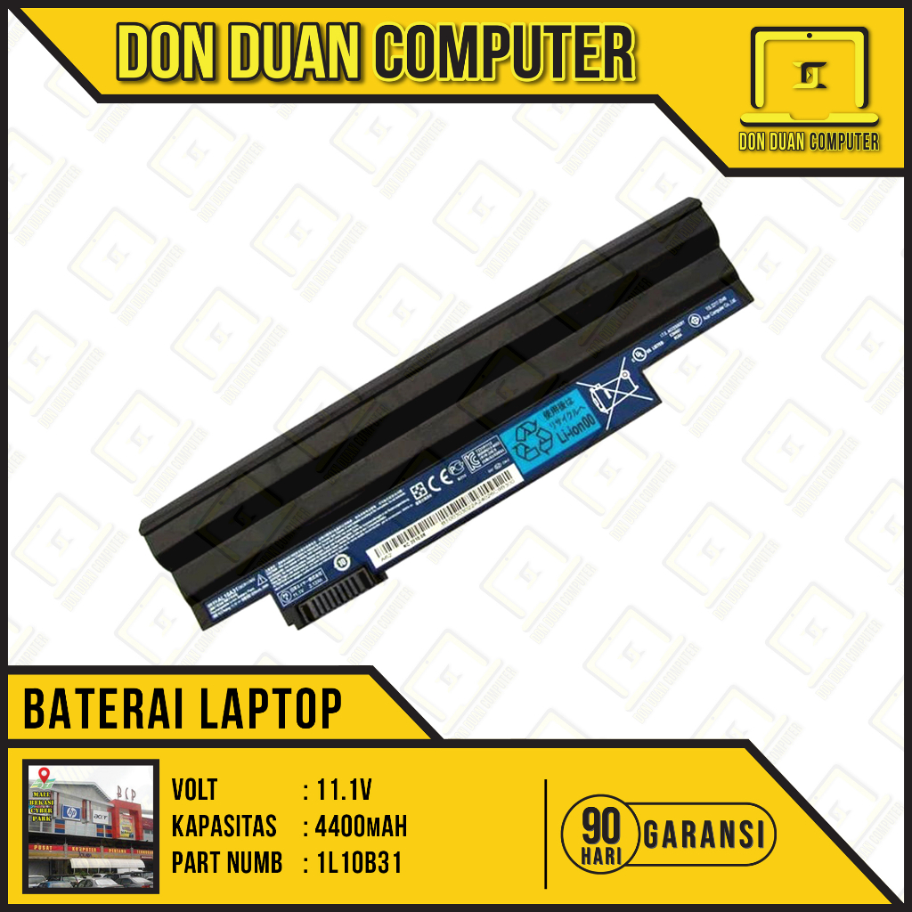Jual Baterai Laptop Acer Aspire One 722, 522, D255, D260, D270 (AL10A31 ...