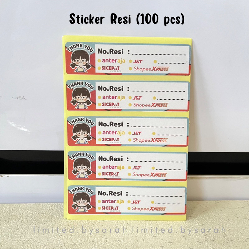 Jual STICKER RESI (isi 100 pcs) | Shopee Indonesia