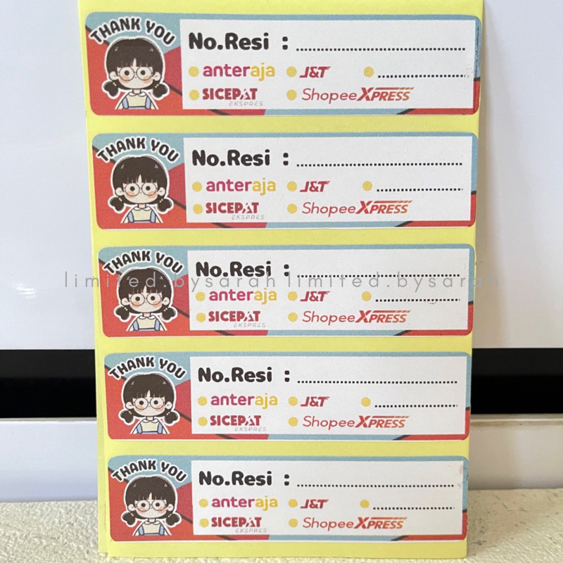 Jual STICKER RESI (isi 100 pcs) | Shopee Indonesia