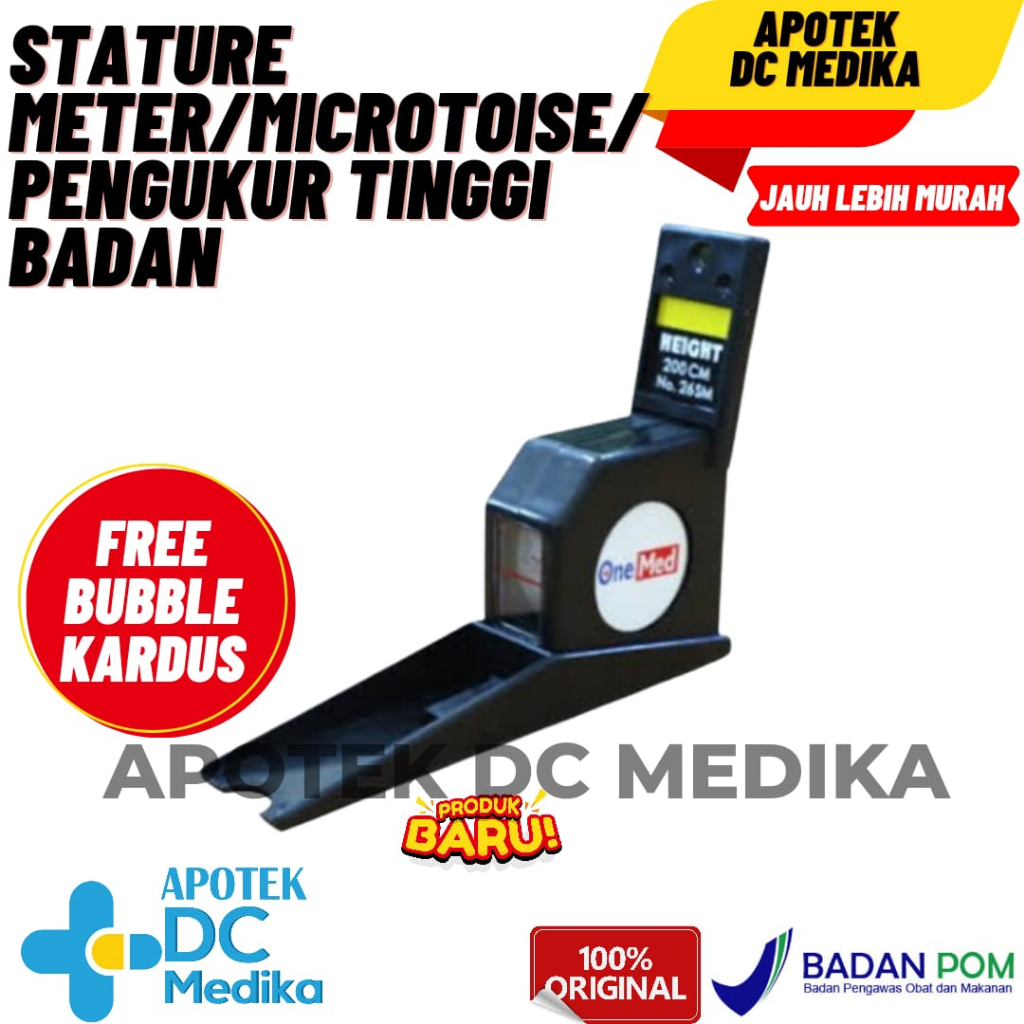 Jual STATURE METER/PENGUKUR TINGGI BADAN/MICROTOISE/ONEMED | Shopee ...