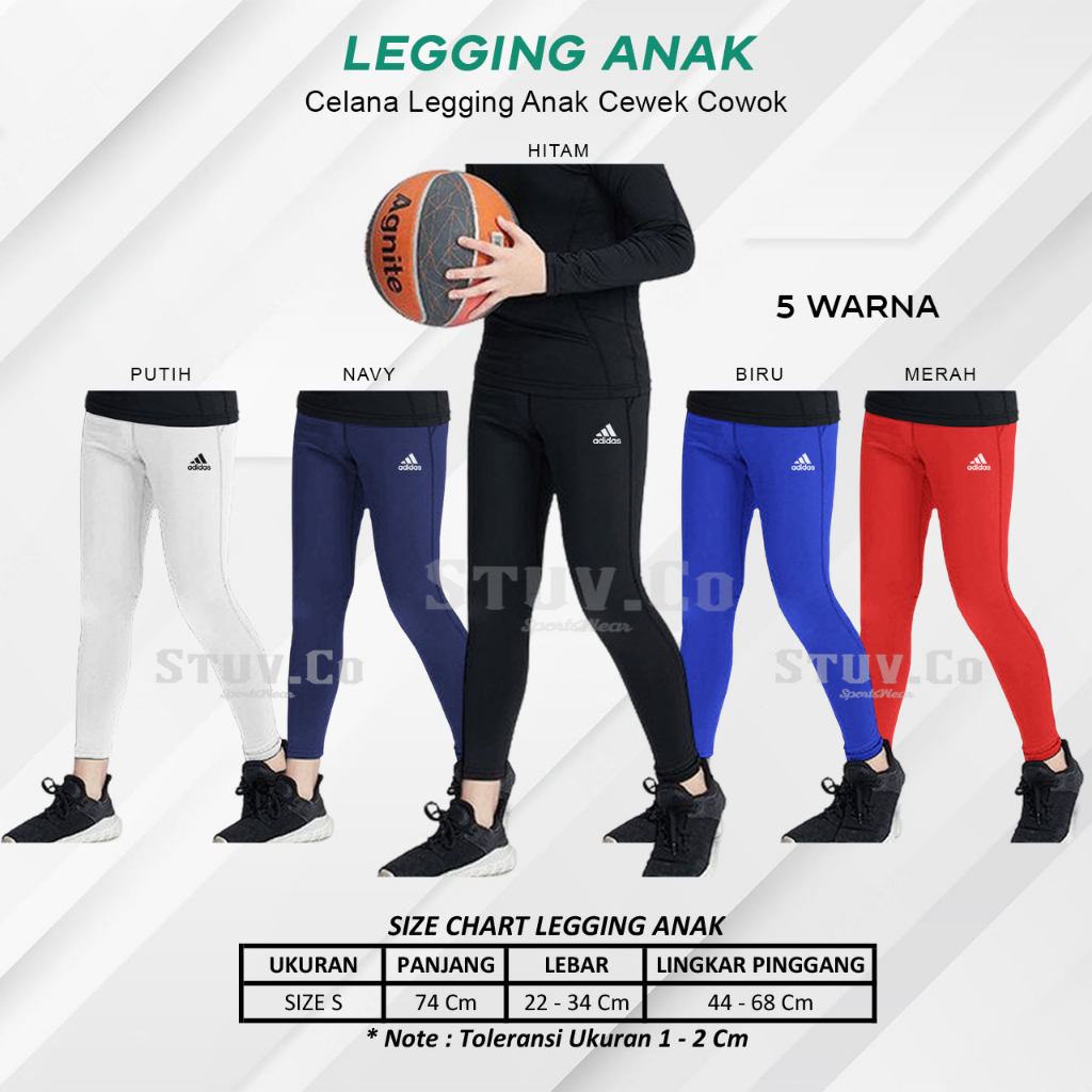 Jual LEGGING PANJANG ANAK BASELAYER CELANA OLAHRAGA ANAK CEWEK COWOK ...