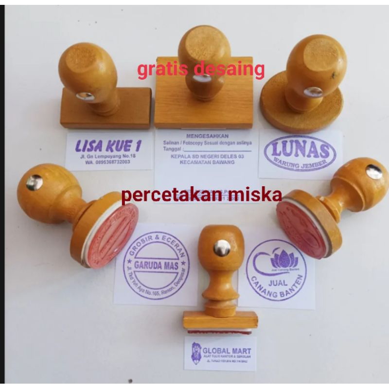 Jual setempel manual kayu | Shopee Indonesia