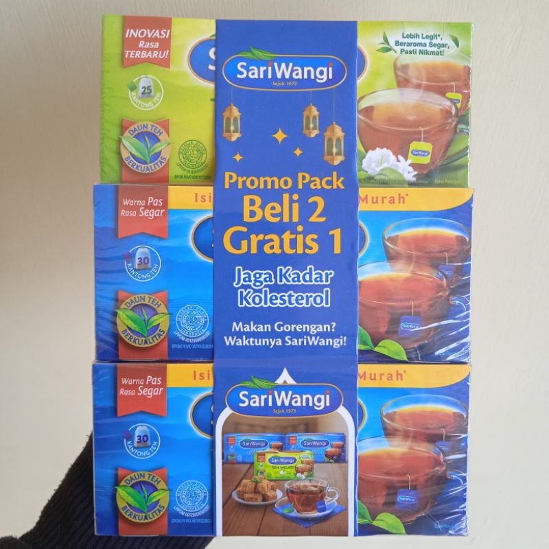 Jual Sariwangi Teh Celup kemasan BELI 2 GRATIS 1 | Shopee Indonesia