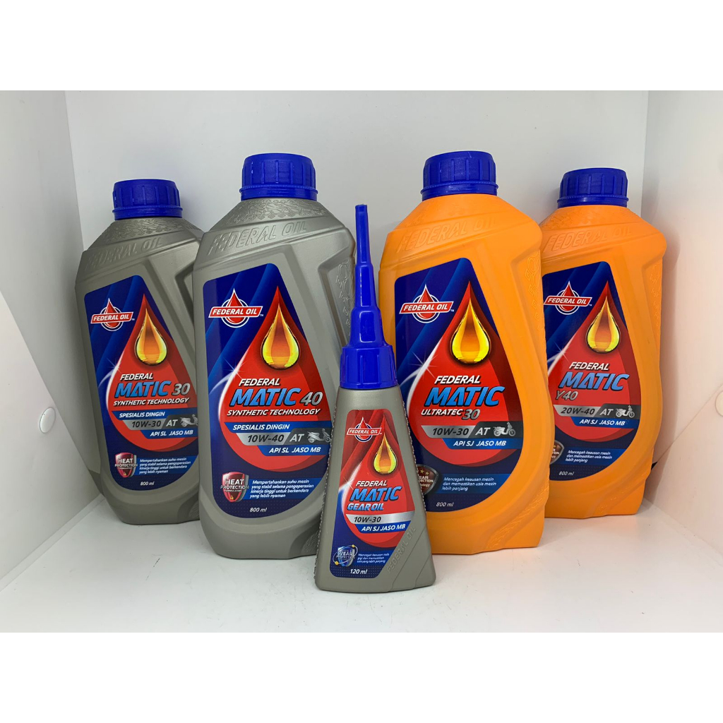 Jual Federal Oil Matic 40 Sae 10w/40 4T 800ML , Federal Matic 30 Sae ...