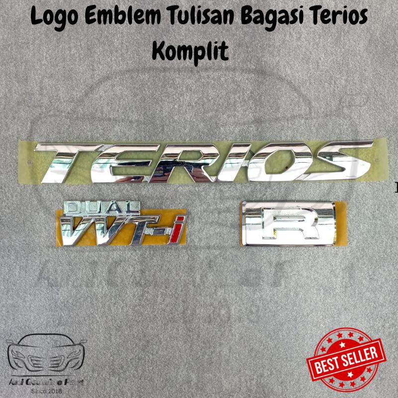 Jual Logo Emblem Bagasi Tulisan Terios Komplit | Shopee Indonesia