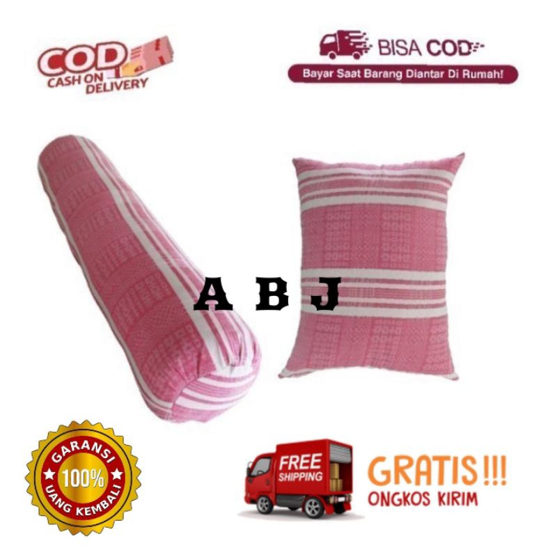 Jual bantal guling kapuk asli randu padat murah ( sepasang ) | Shopee ...