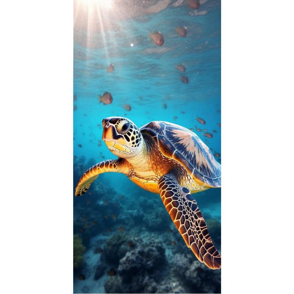 Jual Hiasan Dinding poster kura Penyu walldecor rumah minimalis ...