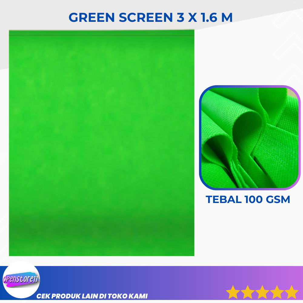 Jual Background Kain Green Screen 3 m for Foto Studio Video Greenscreen ...